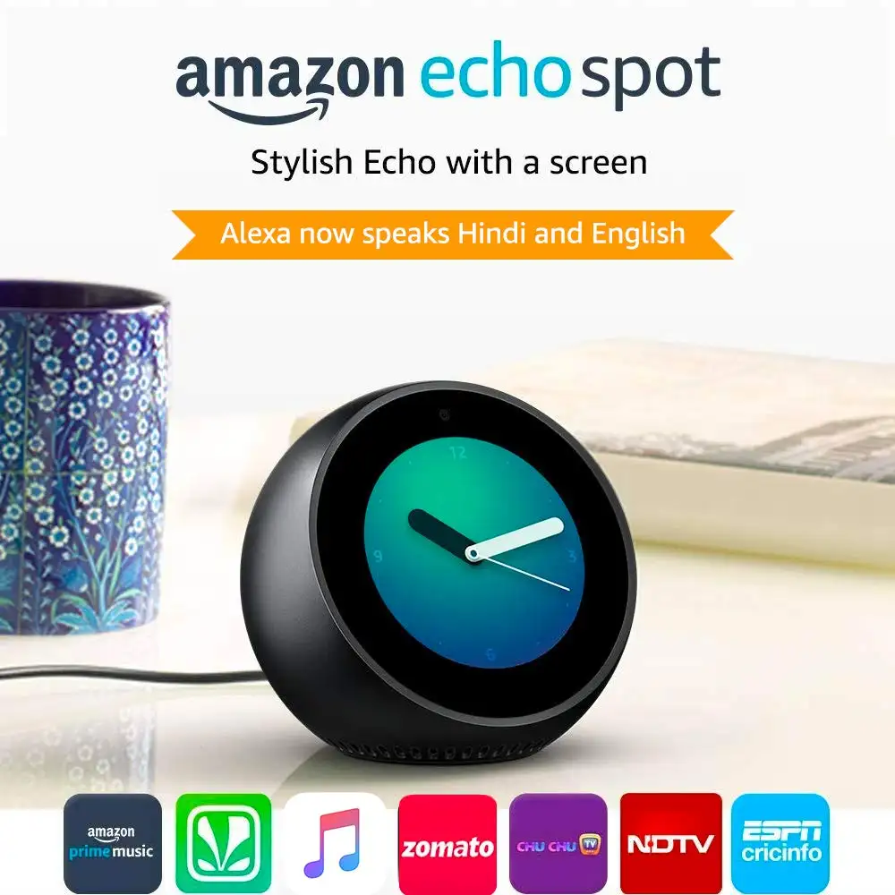 Amazon Echo Spot Smart Alarm Clock With Alexa (2024)