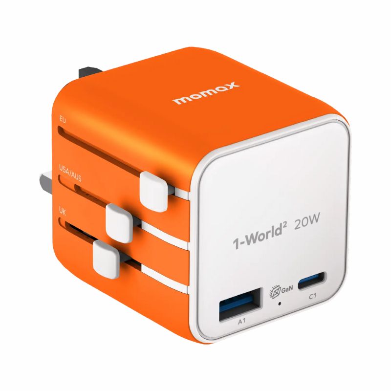 Momax UA29 1-World² 20W Universal 2-Port USB Travel