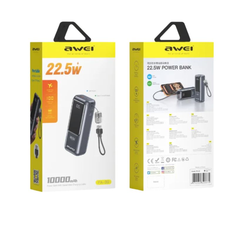 Awei PA-99 10000mAh Portable Power Bank Price In BD